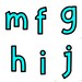 Printable Cyan Bulletin Board Large Alphabet Letters, Editable Alphabet ...