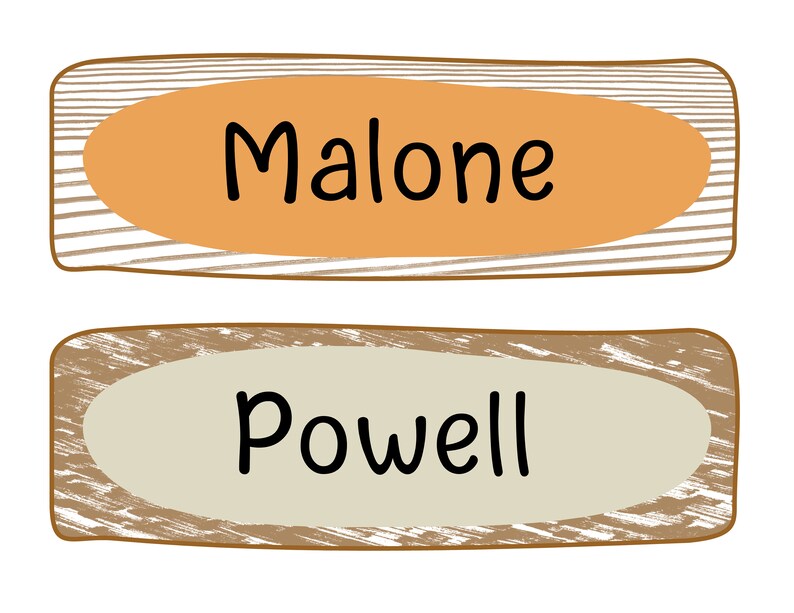 Boho Classroom Labels, Student Name Tags, Editable Desk Plates (PPTX ...