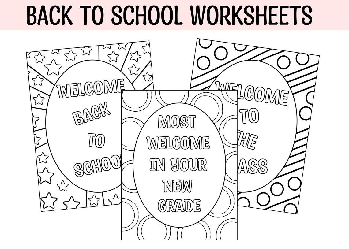 Printable Back to School Coloring Pages, First Day of School Coloring ...