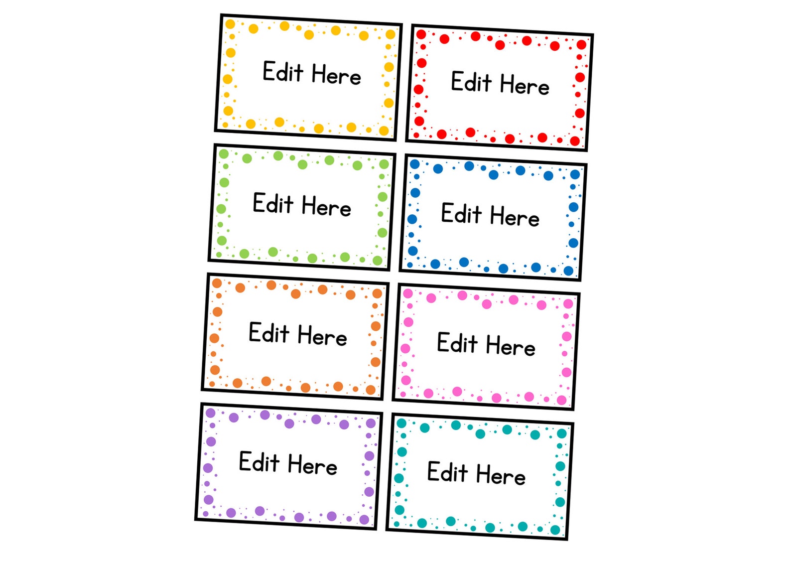 Printable Colorful Classroom Labels, Name Tags, Homeschool Labels ...