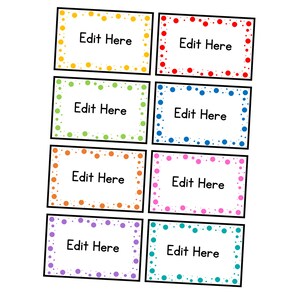 Printable Colorful Classroom Labels, Name Tags, Homeschool Labels ...