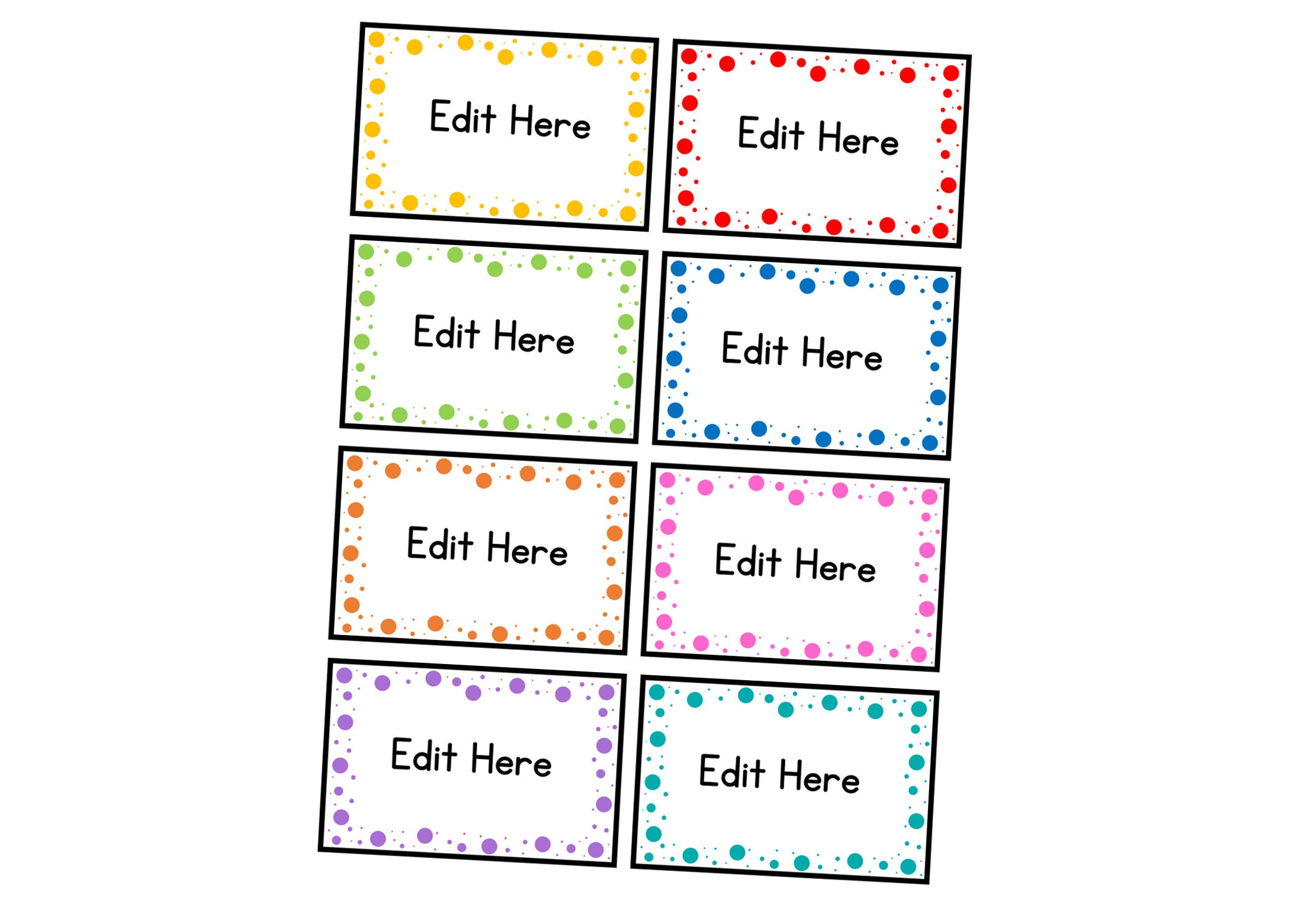 Printable Colorful Classroom Labels, Name Tags, Homeschool Labels ...