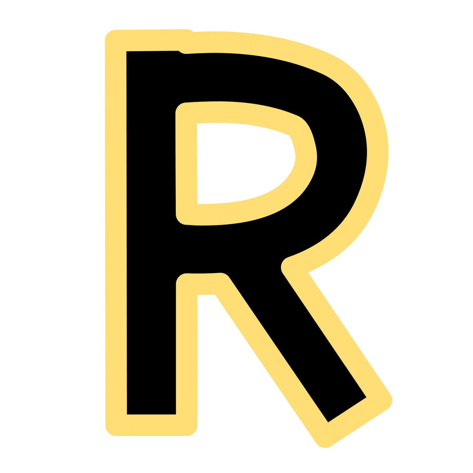 Printable Bright and Black Bulletin Board Large Alphabet Letters ...