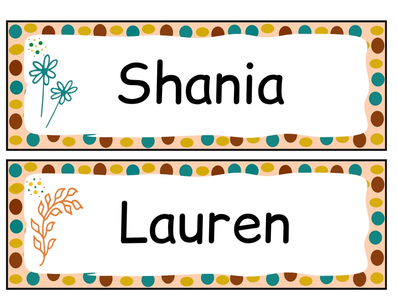 Printable Botanical Name Labels, Plant Based Classroom Labels, Boho ...