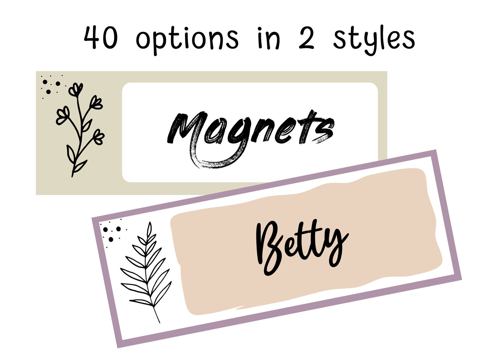 Student Name Tags,leaves Classroom Labels, Boho Neutral Colors Name ...