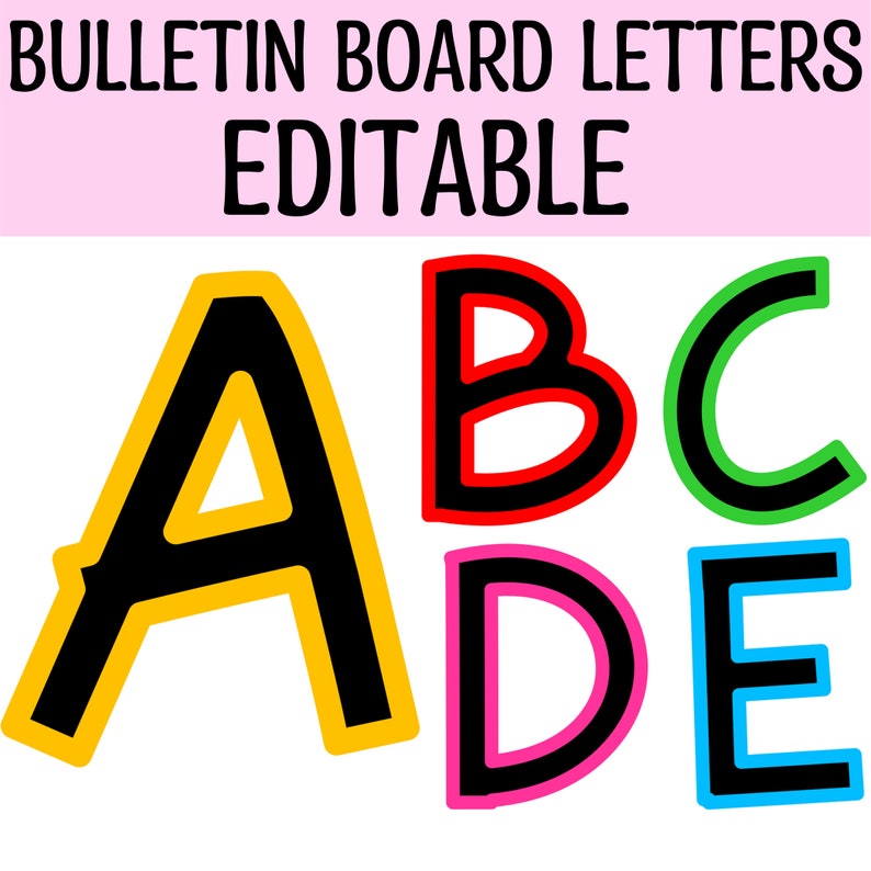 Printable Bright Bulletin Board Large Alphabet Letters, Colorful ...