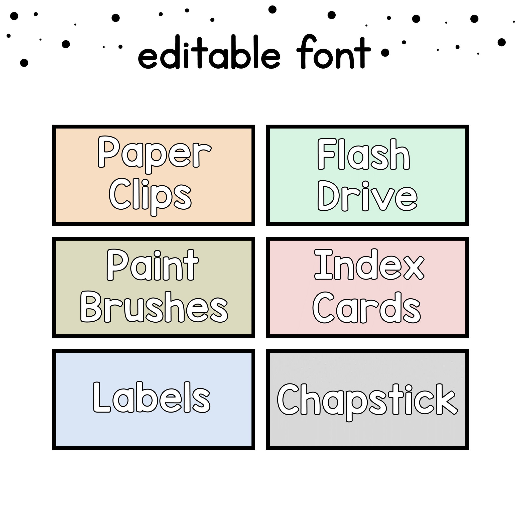 Calm Colors Teacher Toolbox Labels, Editable Classroom Organization ...