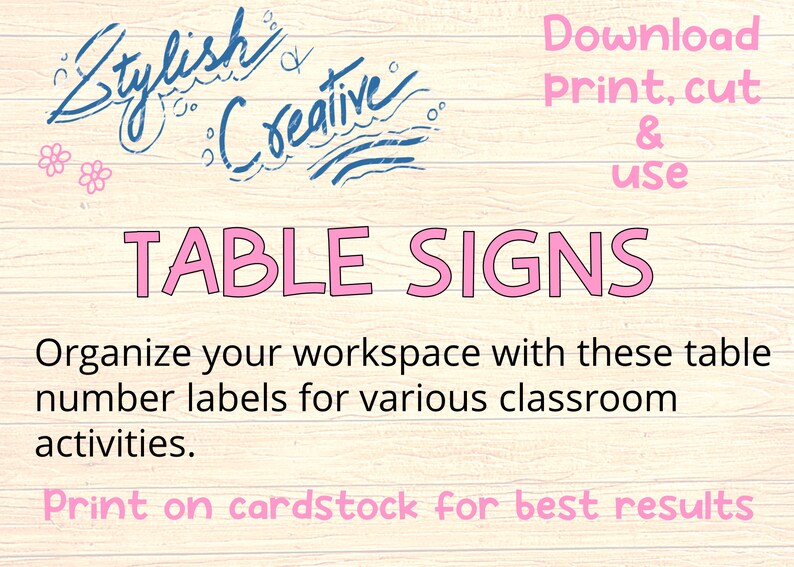 Classroom Table Numbers, Printable Table Numbers,round Table Numbers ...