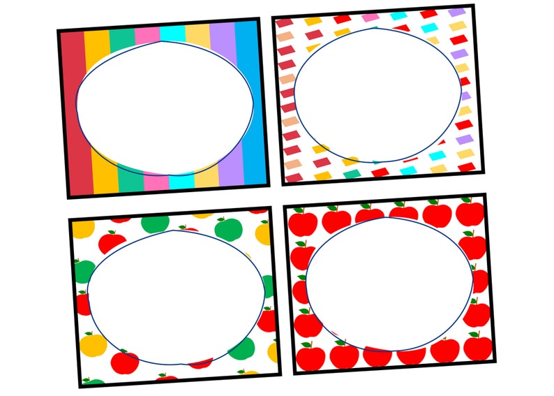 Printable Colorful Student Name Tags, Student Name Labels, Bright ...