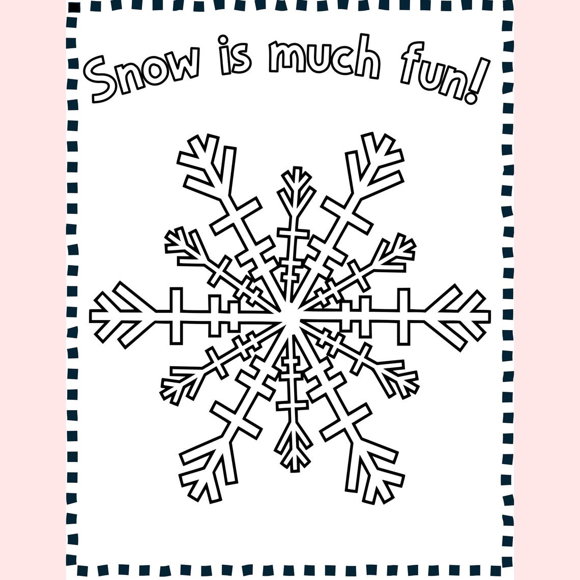Printable Winter Snowflakes Coloring Worksheets, Editable Coloring ...