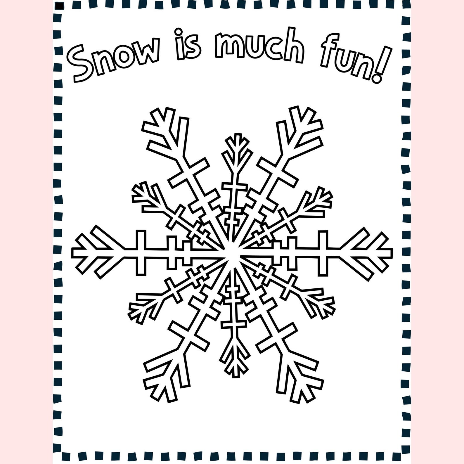 Winter Snowflakes Coloring Pages, Kids Activity (editable, PDF) - Etsy