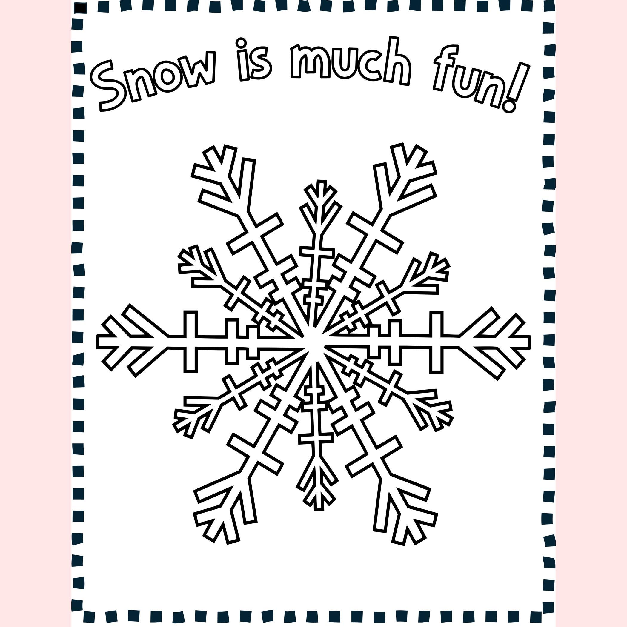 Printable Winter Snowflakes Coloring Worksheets, Editable Coloring ...