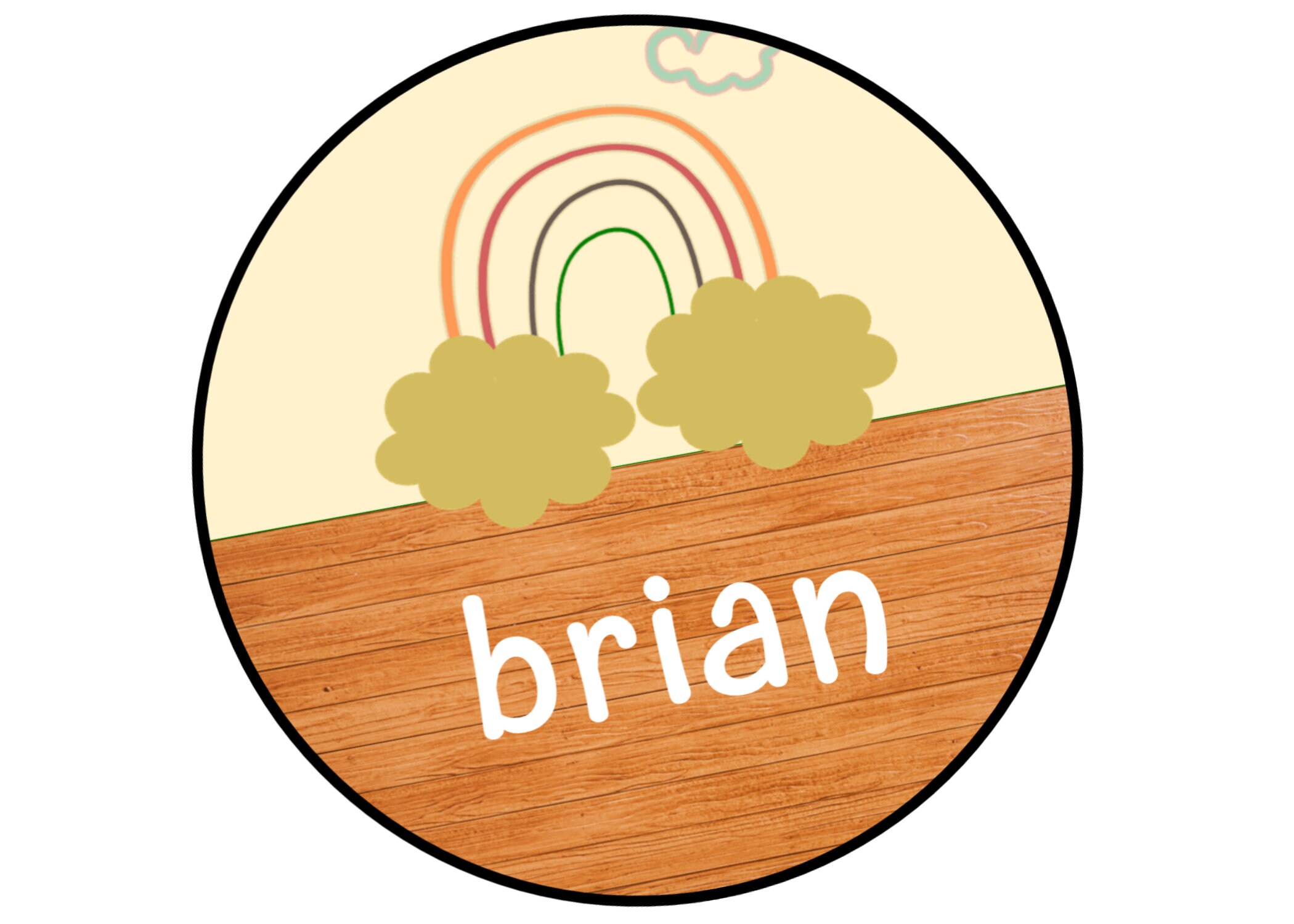 Printable Round Student Name Labels, Boho Circular Name Labels, Student ...