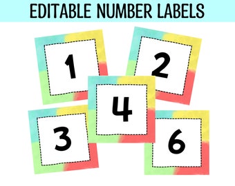 Printable Classroom Calendar Numbers Square Number Cards - Etsy Canada