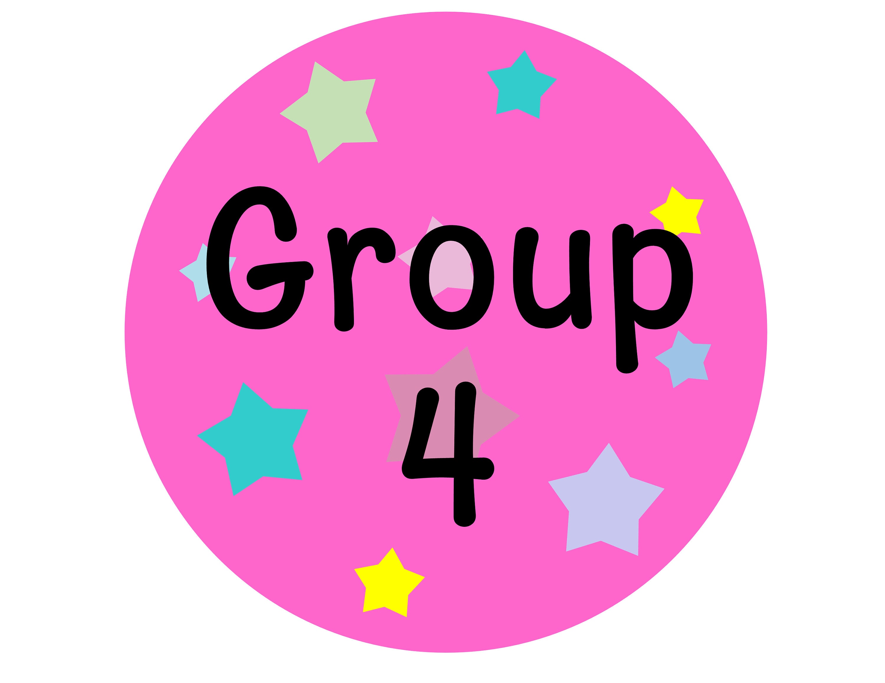 Editable Bright Colors Stars Round Classroom Table, Team and Group ...