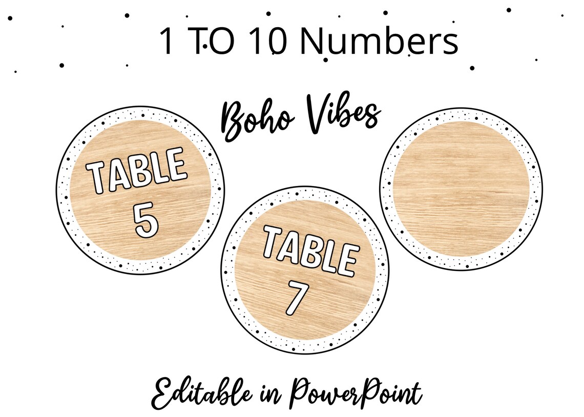 Classroom Table Numbers, Printable Table Numbers,round Table Numbers ...
