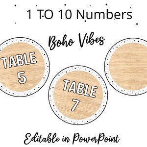 Classroom Table Numbers, Printable Table Numbers,round Table Numbers ...