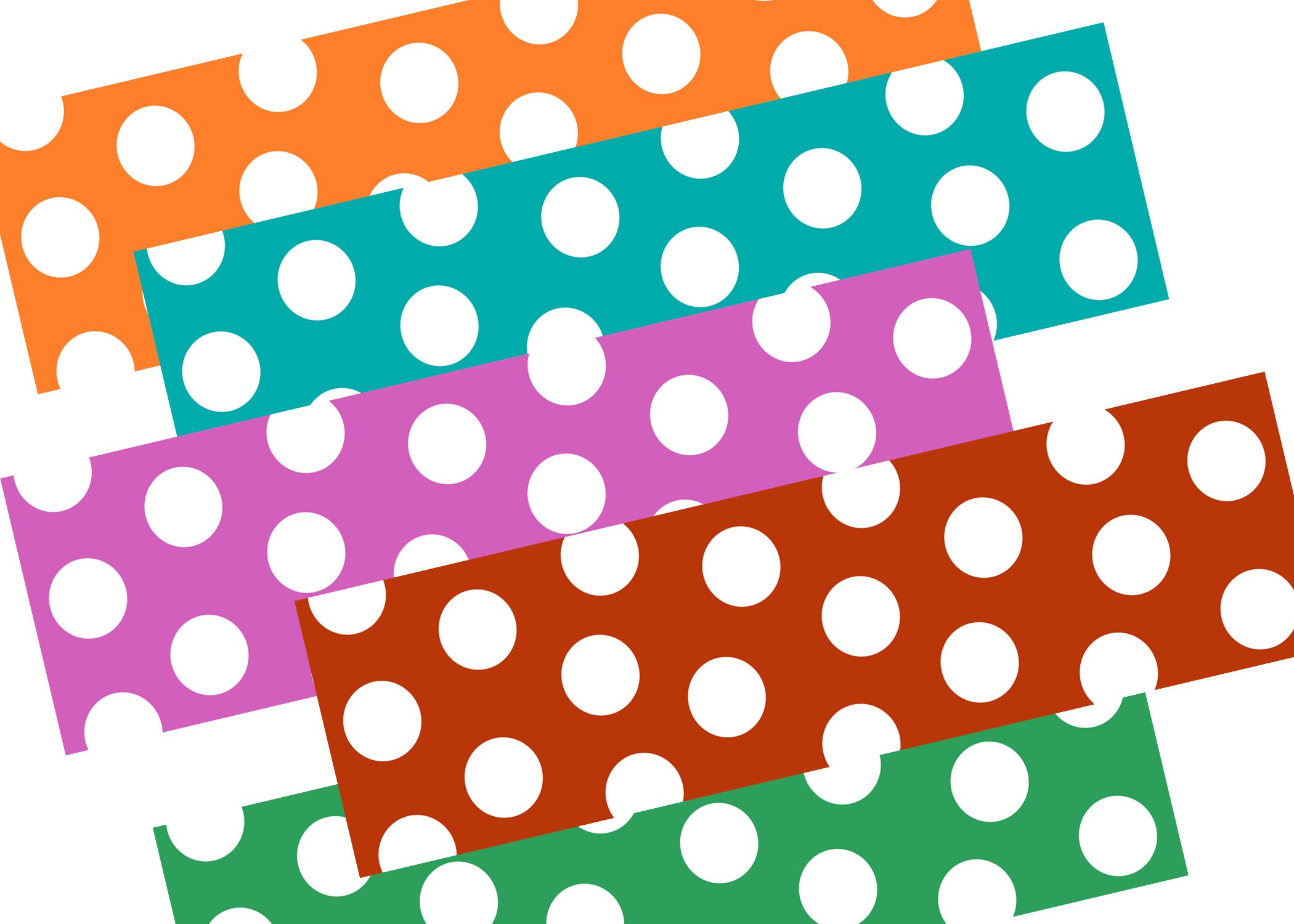 Polka Dots Bright Colors Bulletin Board Borders, Printable Classroom ...