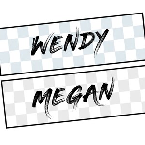 Printable Checkered Student Name Labels, Editable Classroom Labels ...