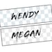 Printable Checkered Student Name Labels, Editable Classroom Labels ...