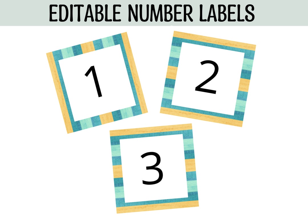 Printable Classroom Number Labels Bright Square Number Cards - Etsy Canada