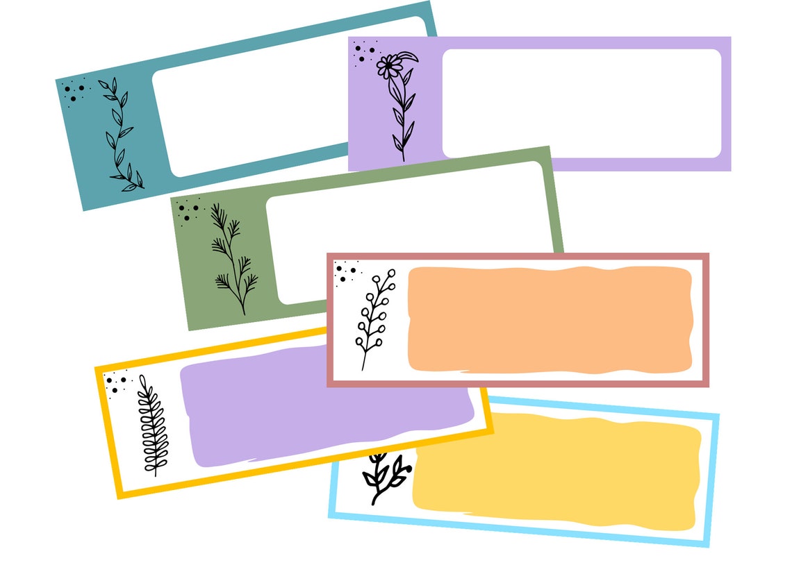 Printable Classroom Labels, Student Name Cards, Bright Name Labels ...