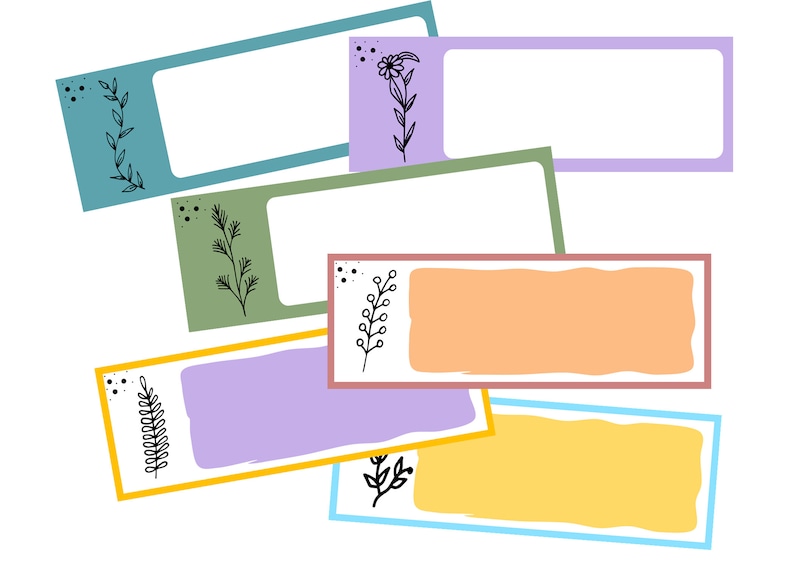 Botanical Classroom Labels, Student Name Tags (PPTX Digital Download ...