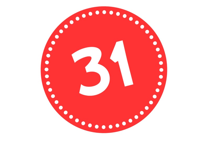 Printable Bright, Colorful Number Labels, Classroom Calendar Number ...