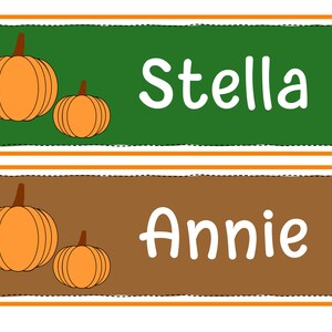 Printable Fall Name Labels, Autumn Classroom Labels, Fall Name Posters ...