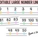 Printable Large Number Line, Pastel Colors Number Line, Number Line ...