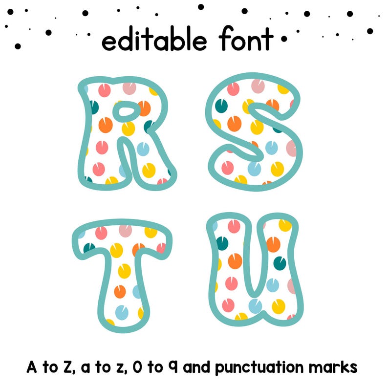 Back to School Printable Bright Bulletin Board Letters, Classroom ...