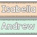 Printable Calm Colors Student Desk Plates, Editable Student Name Labels ...
