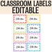 Chevron Name Labels,small Name Labels, Back to School Labels, Editable ...
