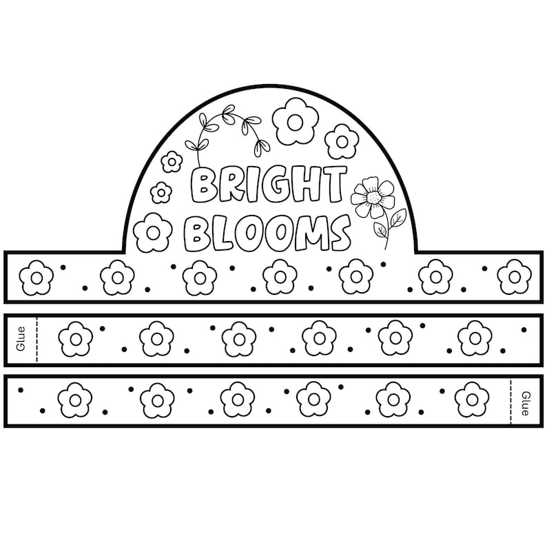 Spring Paper Crown Craft Activity for Kids, Kindergarten Art Center ...