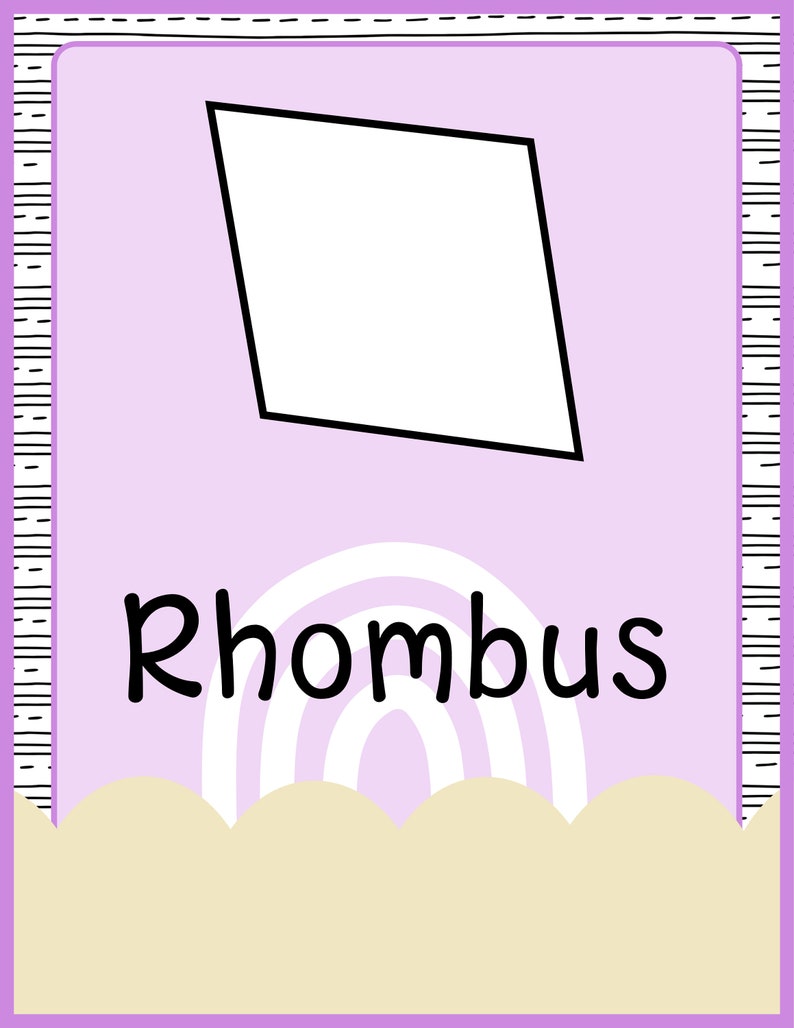 Pastel Rainbow Classroom Shape Posters Editable Shape - Etsy Canada