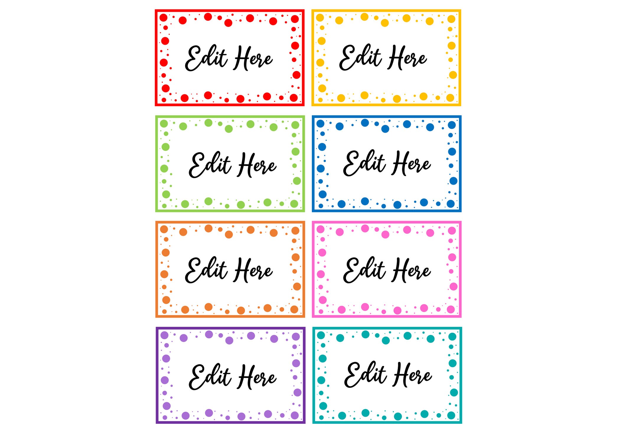 Printable Colorful Classroom Labels, Name Tags, Homeschool Labels ...