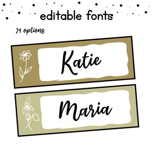 Printable Fall Name Labels, Autumn Classroom Labels, Fall Name Posters ...