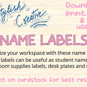 Printable Chevron Name Tags, Editable Colorful Chevron Labels, Back to ...