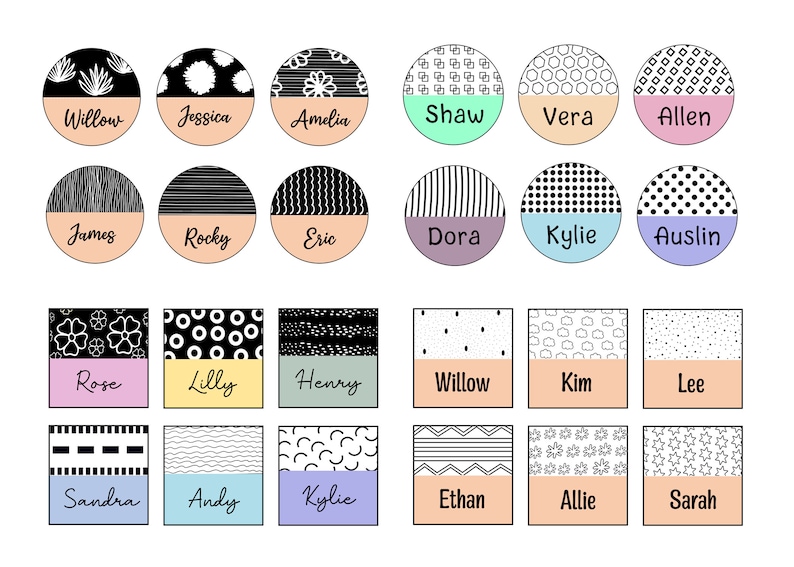 Student Name Tags, Classroom Labels, Neutral Student Labels, Boho ...
