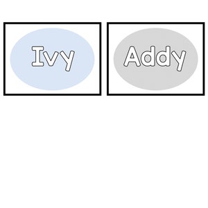 Printable Calm Color Student Name Labels, Editable Name Tags, Center ...