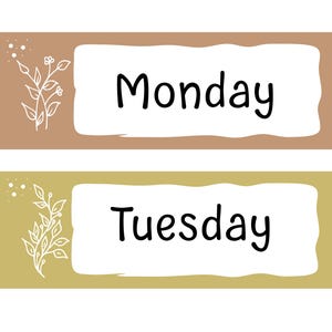 Printable Botanical Classroom Labels Bundle Pack, Editable Name Posters ...