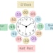 Clock Numbers, Printable Wall Clock Number Display, Pastel Timecards ...