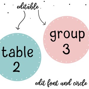 Boho Calm Colors Classroom Table Numbers, Table, Team and Group Numbers ...