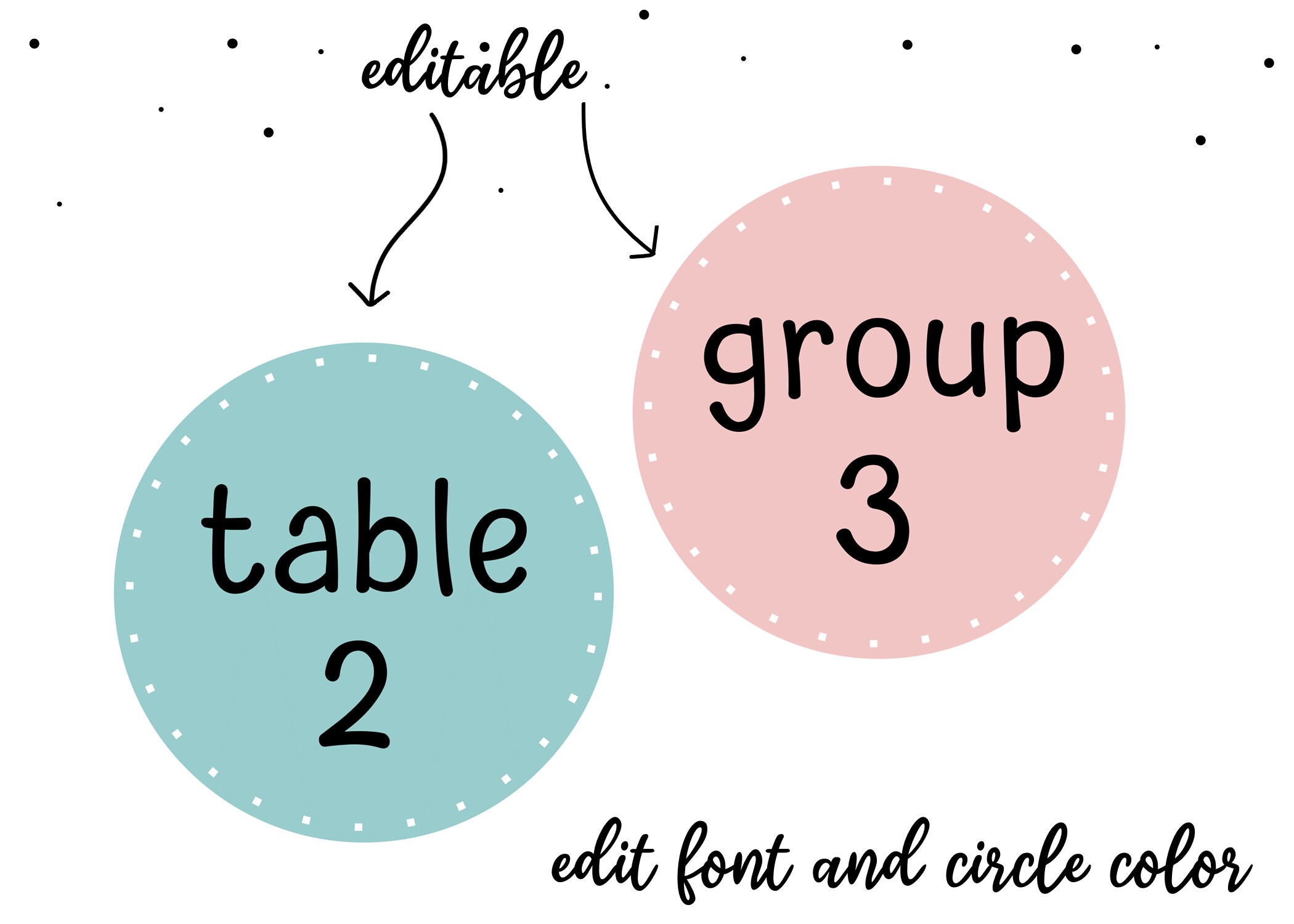Boho Calm Colors Classroom Table Numbers, Table, Team and Group Numbers ...