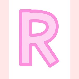 Bright Pink Bulletin Board Letters, Editable Alphabet (PDF) - Etsy