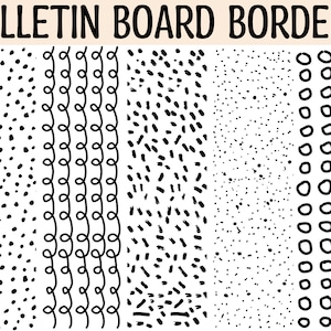 Printable Black and White Bulletin Board Borders, School Board Borders ...