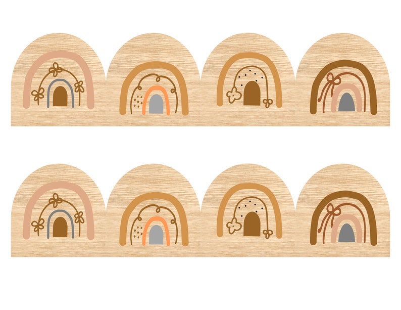 Bulletin Board Borders Ideas Classroom Borders Boho Neutral - Etsy