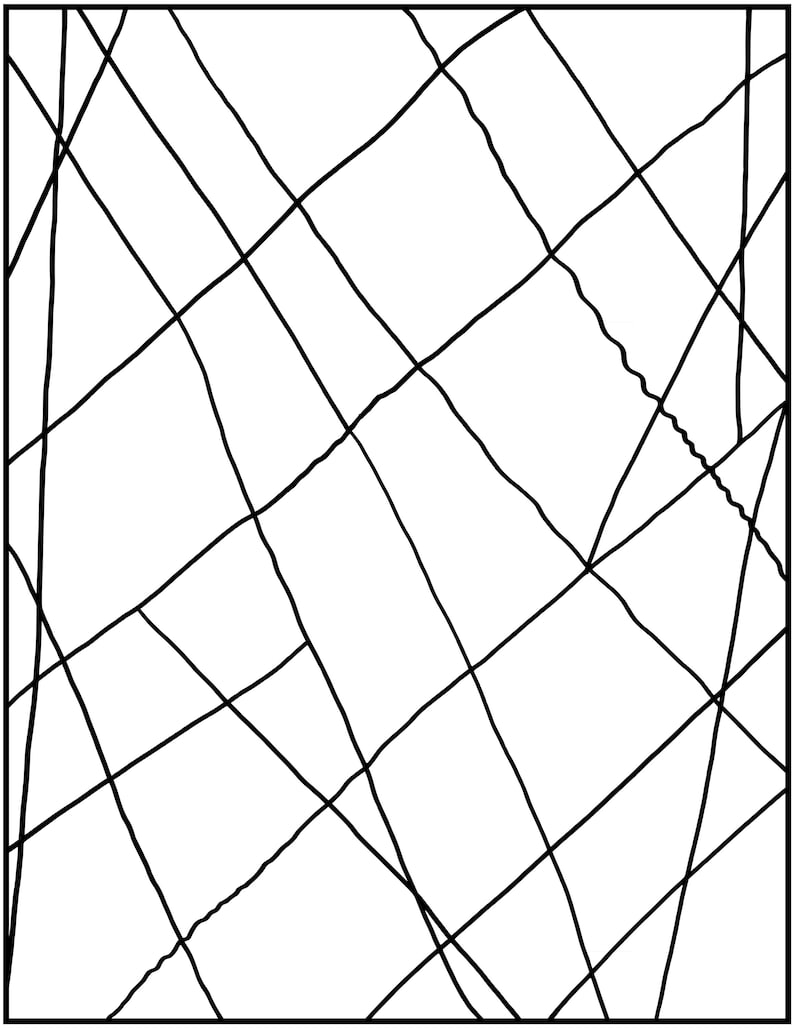 Art Therapy Minimalist Coloring Worksheets, Elegant Abstract ...