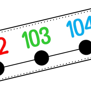 Black and Bright Large Number Line Wall Display,editable Classroom ...