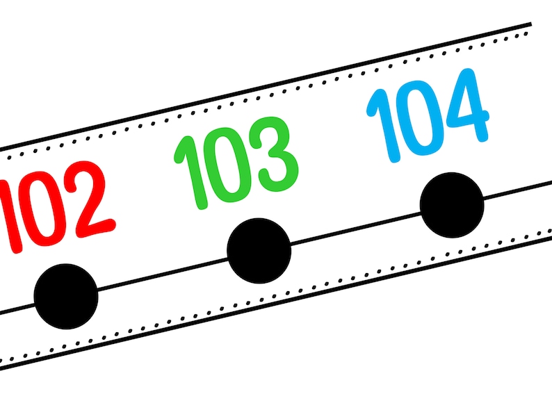 Black and Bright Large Number Line Wall Display,editable Classroom ...